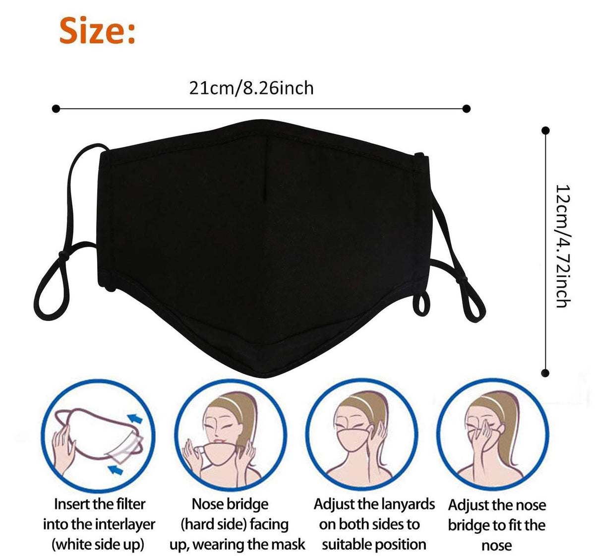 Cotton Mask (4 layer )Heavy-Duty with filter insert – RhingoUSA Wholesale